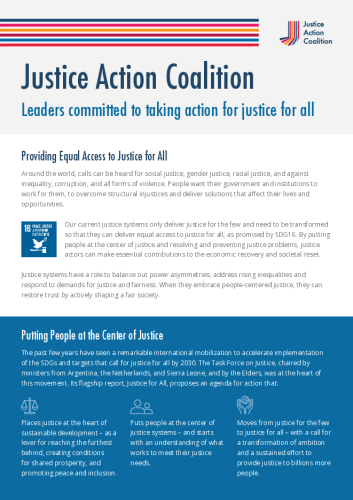 Justice Action Coalition Brochure - Pathfinders